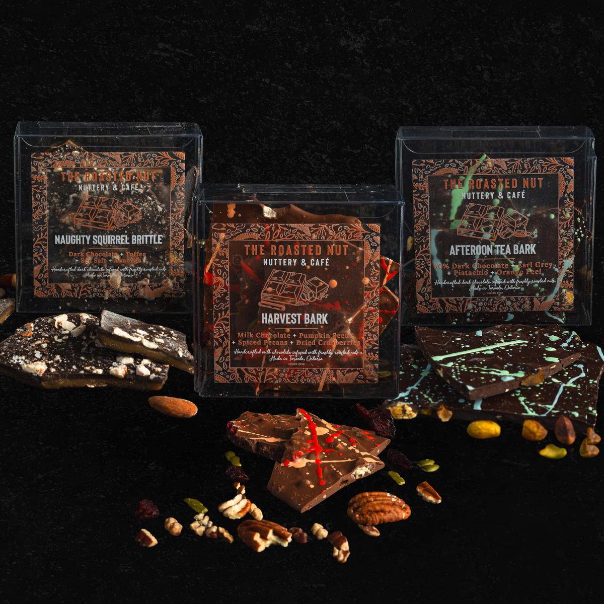 Artisanal Chocolate Bark Trio | The Roasted Nut – The Roasted Nut Inc.